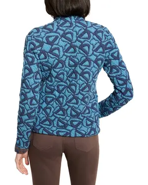NIC+ZOE Quilted Jacket With Faux Leather Trim