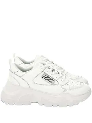Versace Logo Plaque Sneakers - White