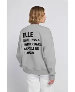 ELLE COLLECTION Graphic Sweatshirt - Grey