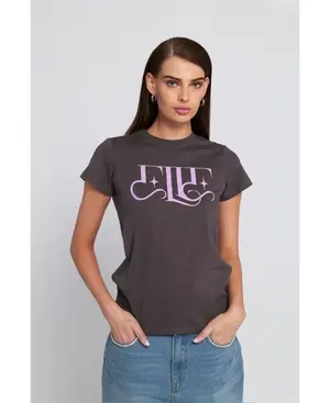 ELLE COLLECTION Logo Graphic Tee
