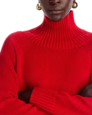 Michael Kors Turtleneck Wool Sweater - Crimson