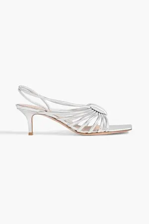 GIANVITO ROSSI Hellen 55 Metallic Slingback Sandals