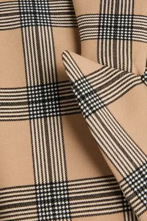 Zimmermann Double-breasted Checked Twill Blazer