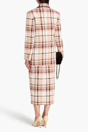 Zimmermann Checked Linen And Cotton-blend Blazer