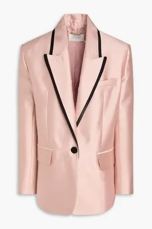 Zimmermann Wool And Silk-blend Blazer - Blush