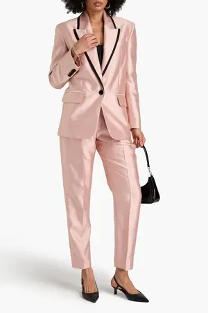 Zimmermann Wool And Silk-blend Blazer - Blush