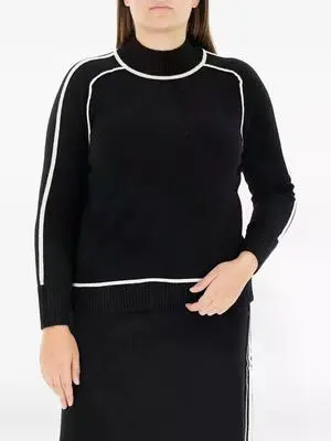 ELENA MIRO` High-neck Panelled Sweater