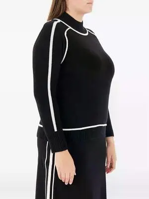 ELENA MIRO` High-neck Panelled Sweater