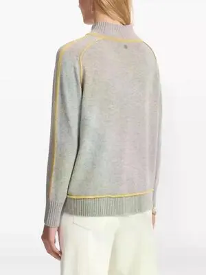 ELENA MIRO` High-neck Sweater With Contrast Details
