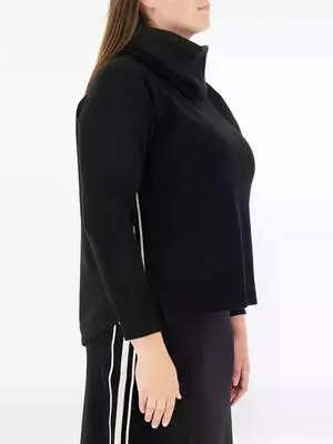 ELENA MIRO` Cowl-neck Side-stripe Sweater