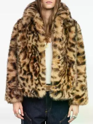Zadig&Voltaire Leopard-print Faux-fur Coat