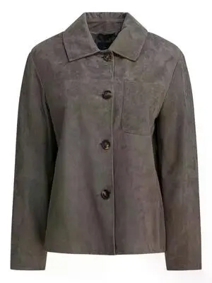 Max Mara Button-fastening Suede Jacket
