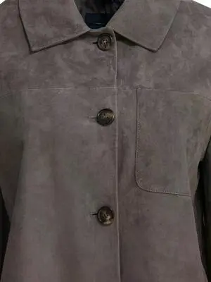 Max Mara Button-fastening Suede Jacket