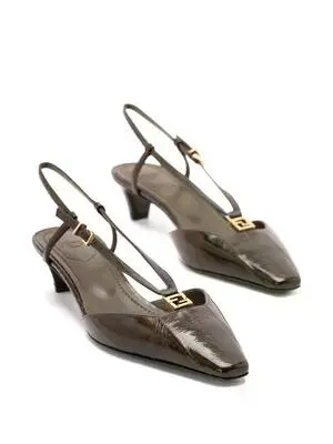Fendi 40mm Ffold Heeled Pumps