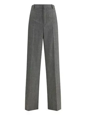 Saint Laurent Check-pattern Wool Trousers
