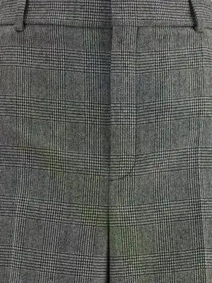 Saint Laurent Check-pattern Wool Trousers