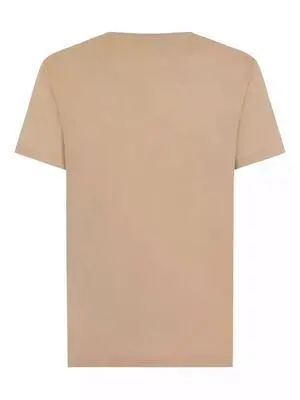Dolce & Gabbana Crew-neck Embroidered-logo T-shirt - Neutrals