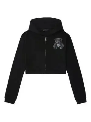 We11Done Bear-print Zip-up Hoodie