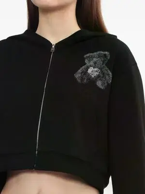 We11Done Bear-print Zip-up Hoodie