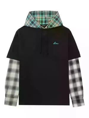 We11Done Cotton Sweatshirt With Plaid Inserts