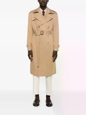 Tagliatore Double-breasted Belted Trench Coat