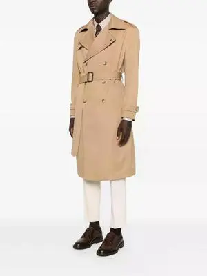 Tagliatore Double-breasted Belted Trench Coat