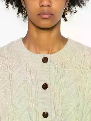 Eric Bompard Cable-knit Crew-neck Cardigan