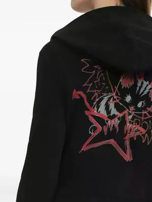 We11Done Star-print Zip-up Hoodie