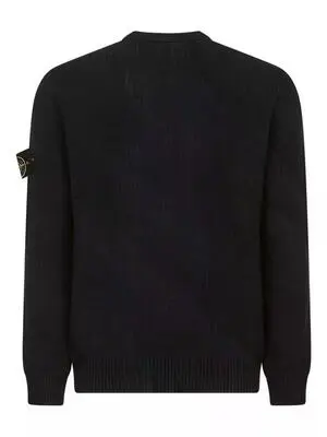 Stone Island Ribbed Crew-neck Sweater - Black