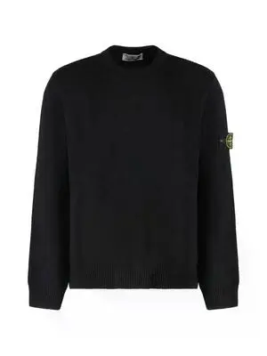 Stone Island Ribbed Crew-neck Sweater - Black