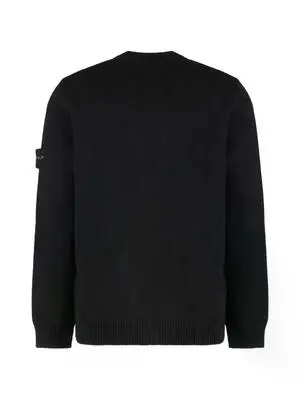 Stone Island Ribbed Crew-neck Sweater - Black