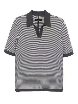 Rag & Bone Harvey Polo Shirt - Grey