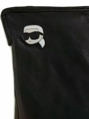Karl Lagerfeld Ikon Pin Leather Gloves