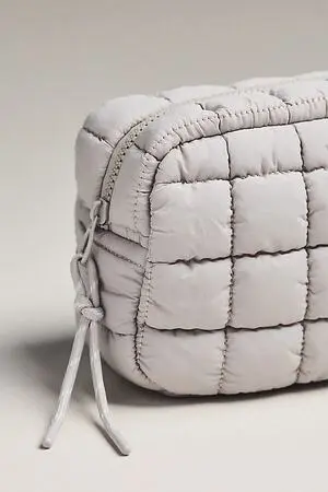 URBAN EXPRESSIONS Quilted Puffer Pouch - Light Grey