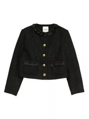 Sandro Ruffle Embellished Blazer