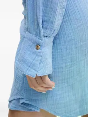 Melissa Odabash Tie-detail Shirt Mini Dress - Blue