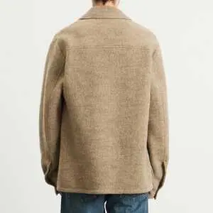 JIL SANDER Felted Wool Melange Zip Up - Fern