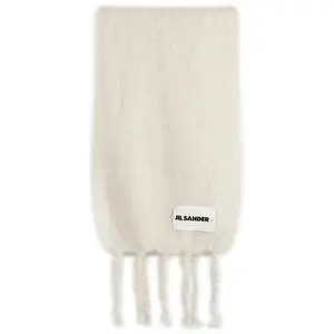 JIL SANDER Plain Scarf - White