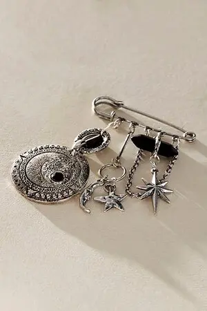 Free People Carry On Dangle Pin Silver