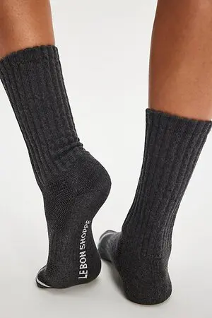 Free People Le Bon Ballet Socks - Charcoal