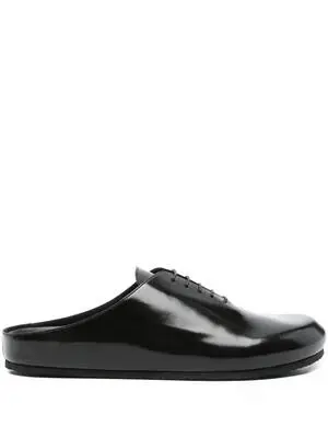Jacquemus Lace-up Patent Leather Mules