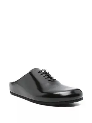 Jacquemus Lace-up Patent Leather Mules
