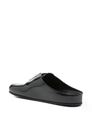 Jacquemus Lace-up Patent Leather Mules