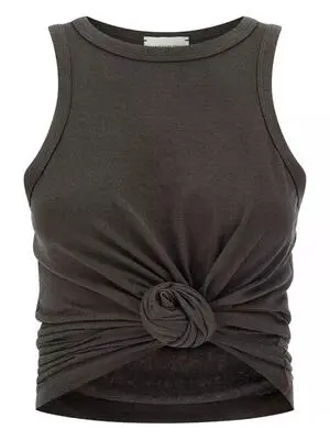 Magda Butrym Knot-detail Raw-texture Tank Top