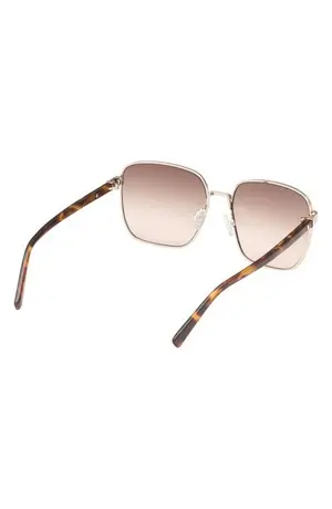 Abercrombie 58mm Square Sunglasses - Gold/brown Beige Gradient