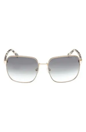 Abercrombie 58mm Square Sunglasses - Gold/smoke Gradient Lens