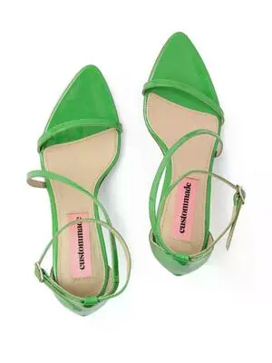 CUSTOMMADE Ankle-strap Pointed-toe Heeled Sandals