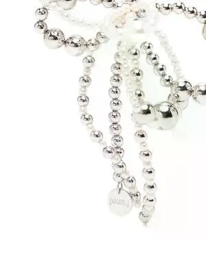 JUUN.J Ribbon Beaded Keyring