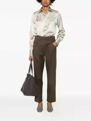Brunello Cucinelli Pleated Front Trousers - Brown