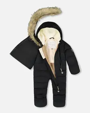 DEUX PAR DEUX Gender Inclusive One-piece Snug Snowsuit - Black